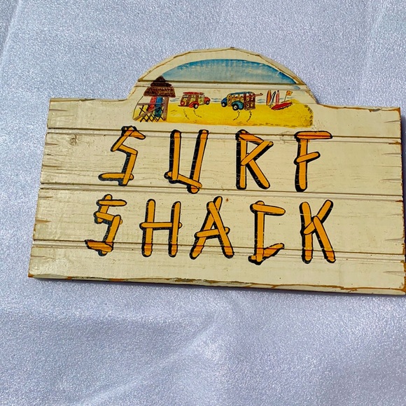 Wall Decor | Benn Zaricor Wooden Surf Shack Wall Sign Art | Poshmark